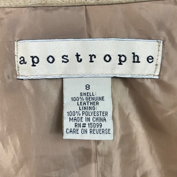 Apostrophe | Jackets & Coats | Apostrophe Leather Jacket | Poshmark